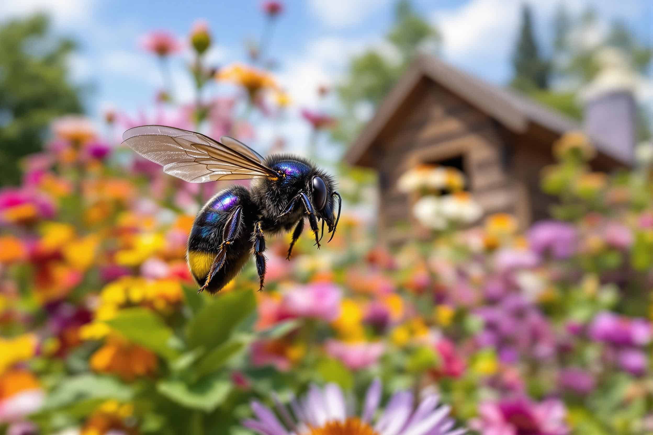 Insecte noire volant: Xylocope, le pollinisateur noir audacieux parmi ...